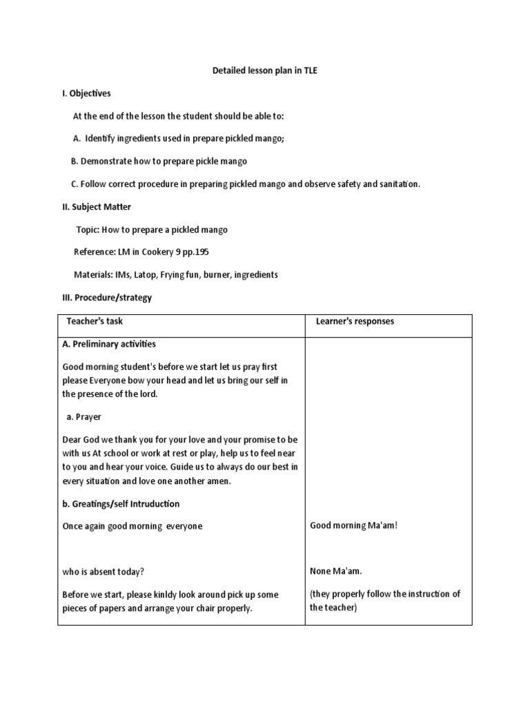 Detailed Lesson Plan Final Demo | PDF | Senses | Lesson Plan