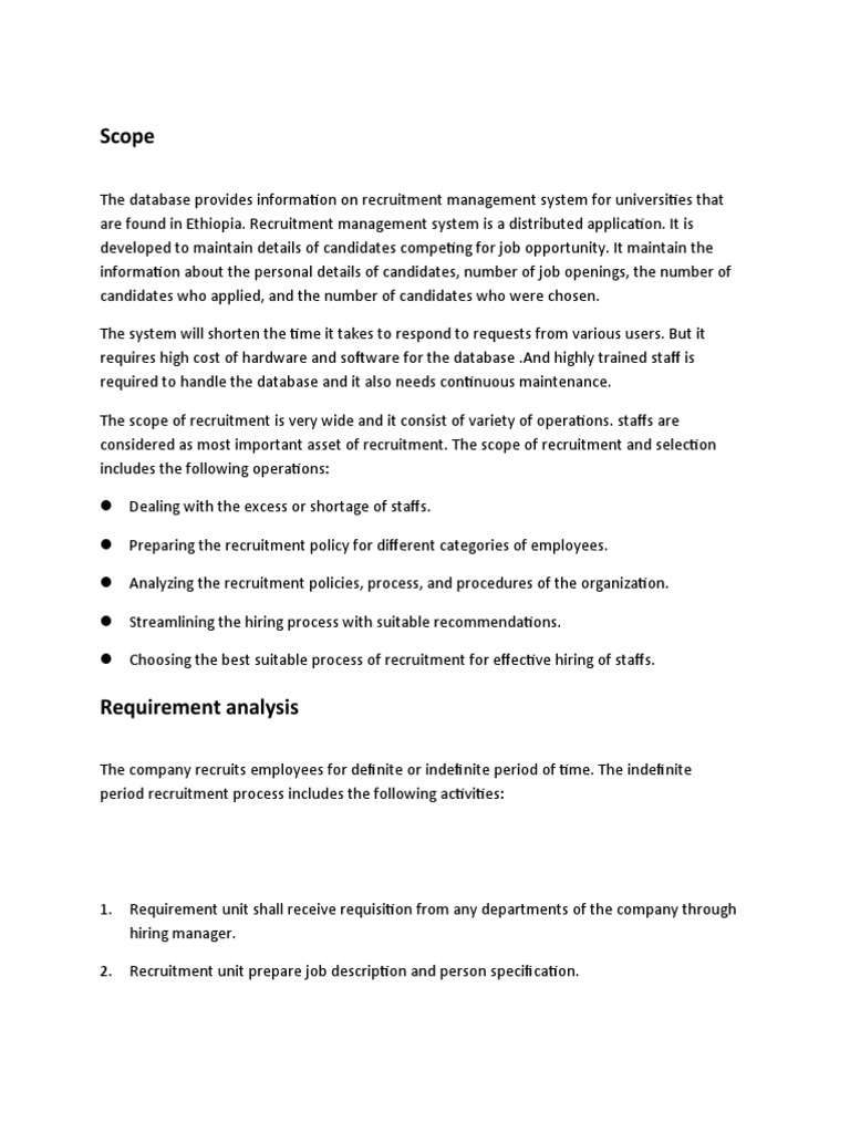 Scope | Download Free PDF | Recruitment | Business