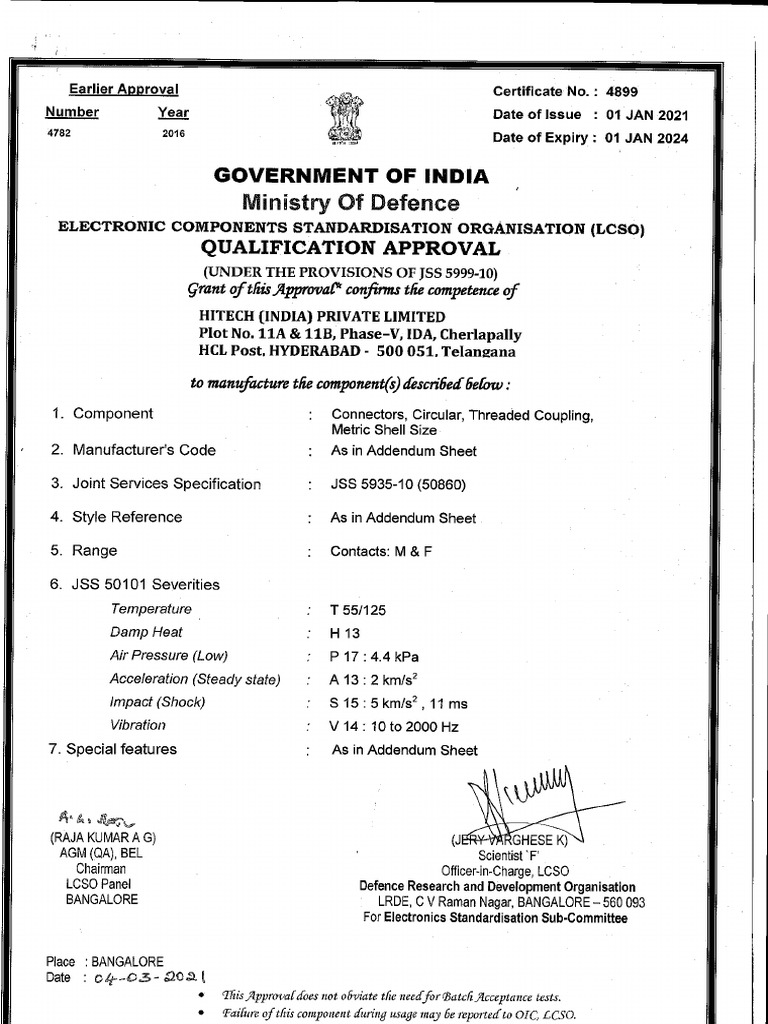 Hitech certificate lcso2021-2024 | PDF
