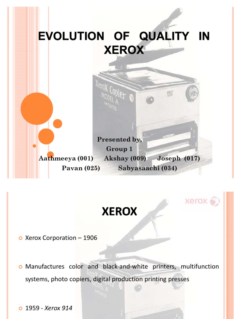 Evolution of Quality in Xerox | PDF | Six Sigma | Photocopier