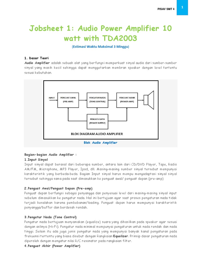 AUDIO AMPLIFIER | PDF