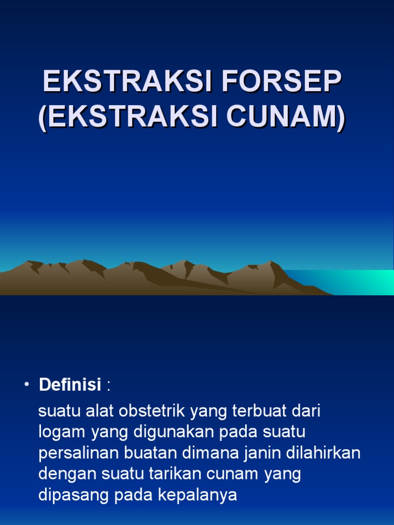 Panduan Ekstraksi Forsep dalam Persalinan | PDF | Sains & Matematika