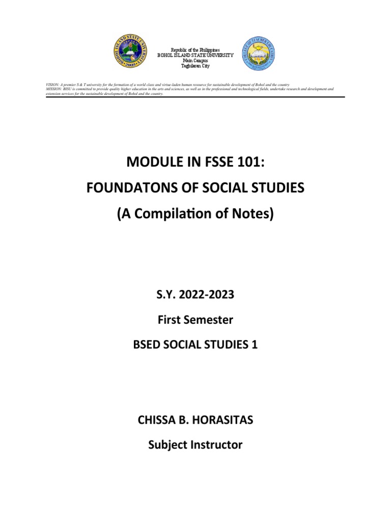 FSSE Module 1.activity 1 | PDF | Social Sciences | Science