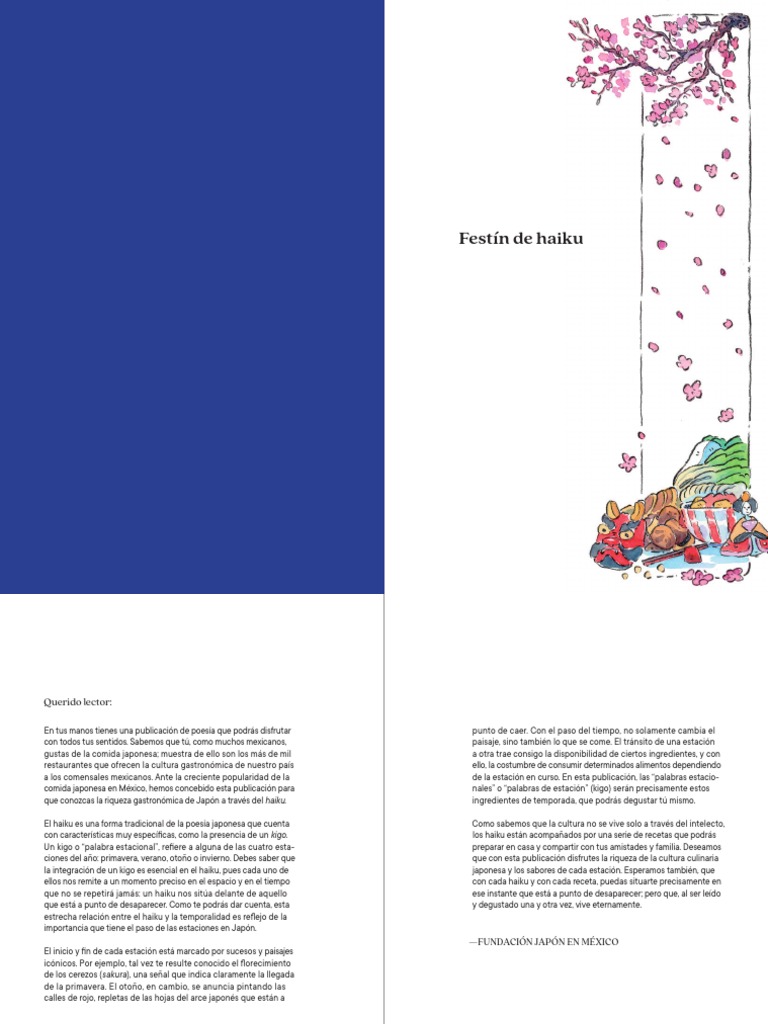 Fundación Japón - Festin de Haiku (Tablet) | PDF | Cocina japonesa ...