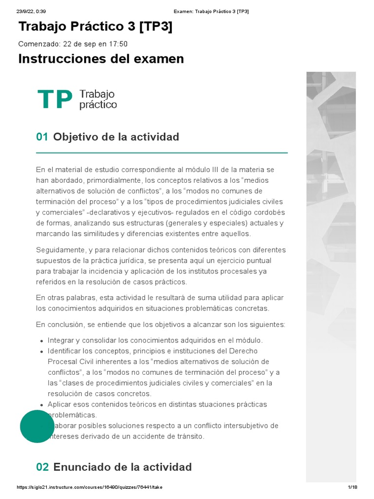 90% TP3 Procesal 2 - CF | PDF | Sentencia (ley) | Ley procesal