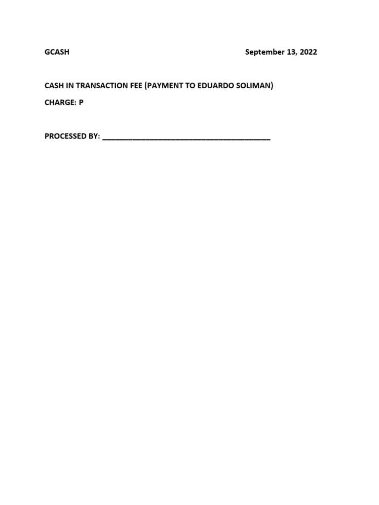 Format For Gcash Transaction | PDF