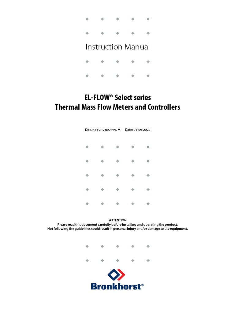 Manual EL FLOW Select | PDF | Calibration | Flow Measurement