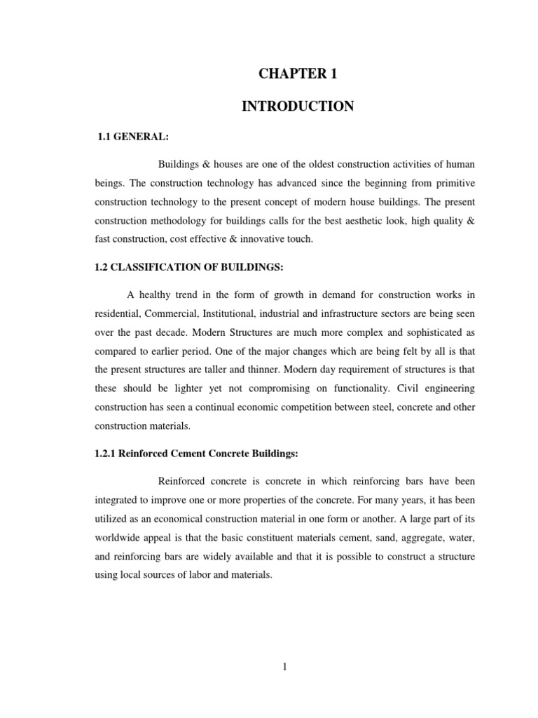 Chapter 1 PDF | PDF | Civil Engineering | Building Engineering