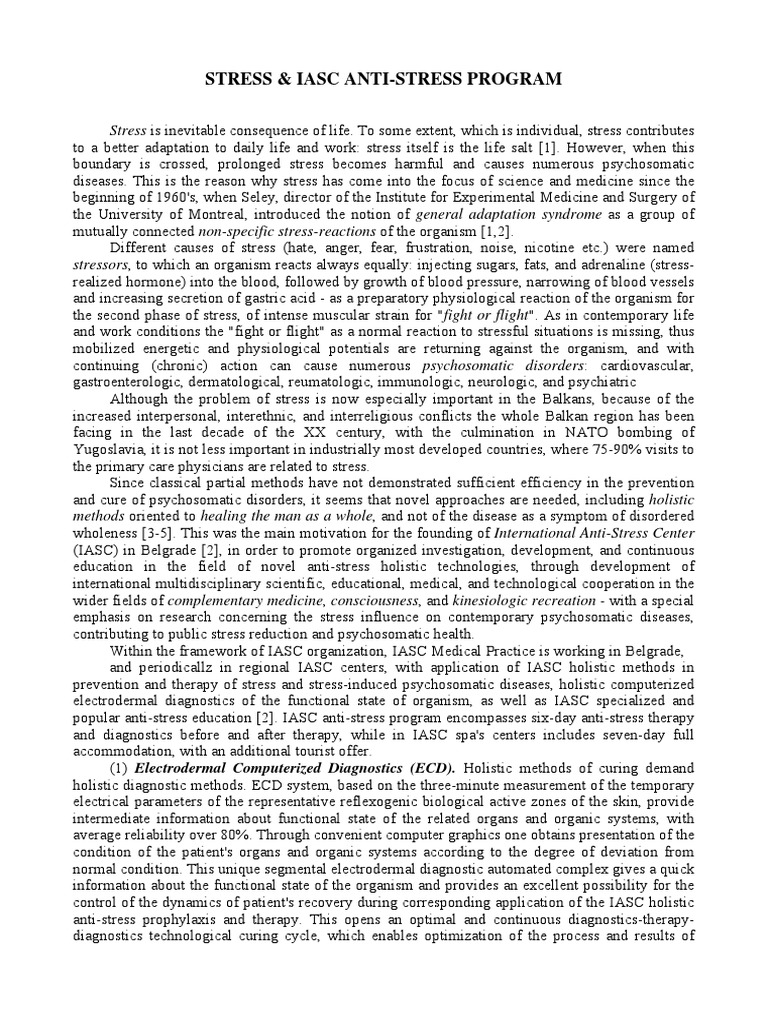 03 Stress Anti Stress Program | PDF | Massage | Acupressure