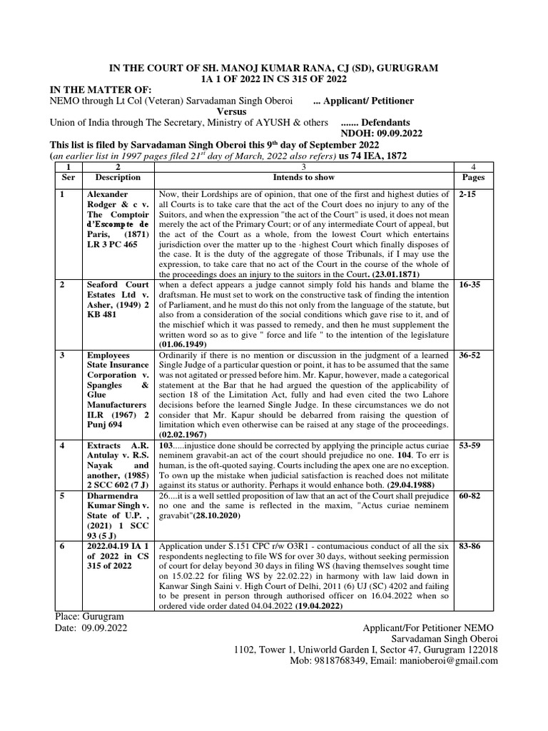 Iea Section 165 CS 315 of 2022 Doh 09.09.2022 | PDF | Common Law ...