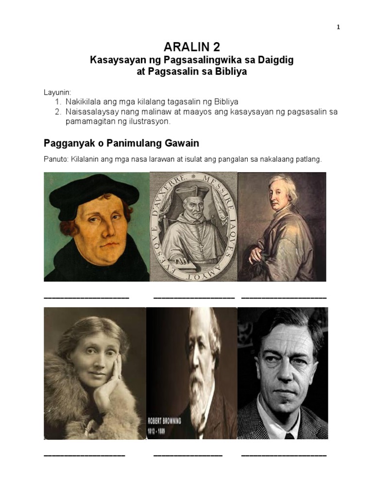 Aralin 2.1 - Kasaysayan NG Pagsasalin | PDF