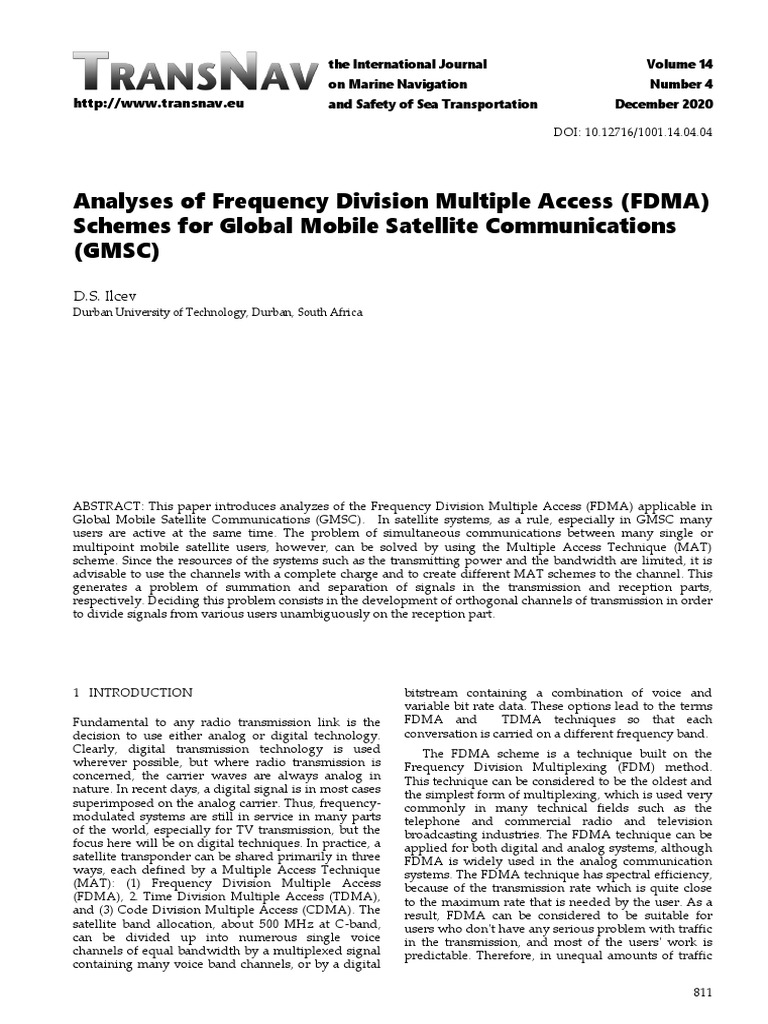 Analyses of Frequency Division Multiple Access (FDMA) Schemes For Global Mobile Satellite ...