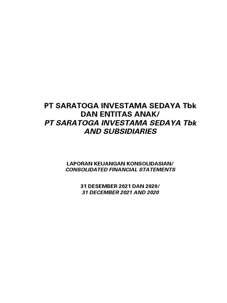 SRTG Financial Statement December 2021 - Release | PDF | Dividend ...