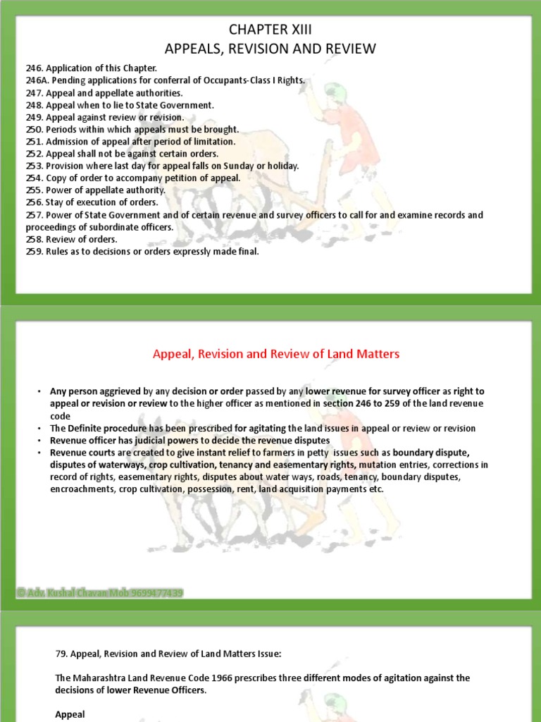 MLRC 247 To 259 CHAPTER XII Appeal Review Revision | PDF | Appeal | Tribunal