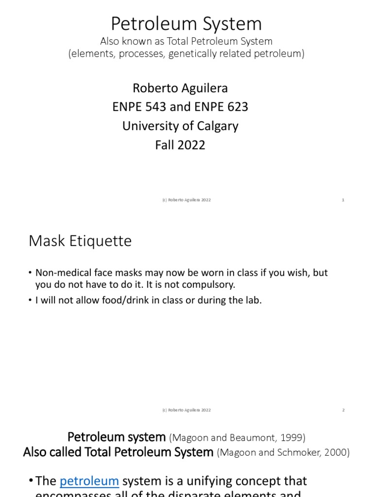 Petroleum System Elements and Processes | PDF | Petroleum Reservoir ...