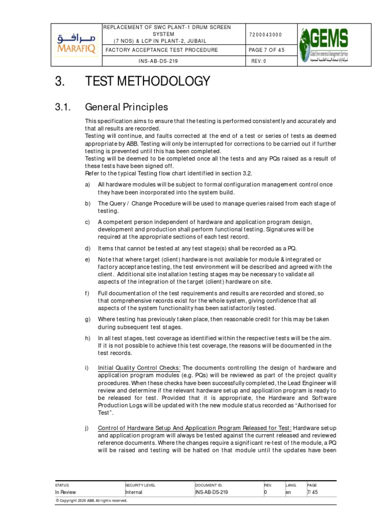 Factory Acceptance Test Procedure For DCS - Page 1 | Download Free PDF ...