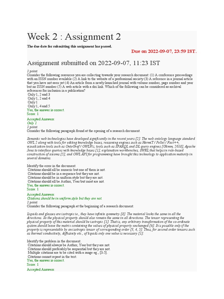 Week 2 Answers | PDF | Search Engine Optimization | Citation