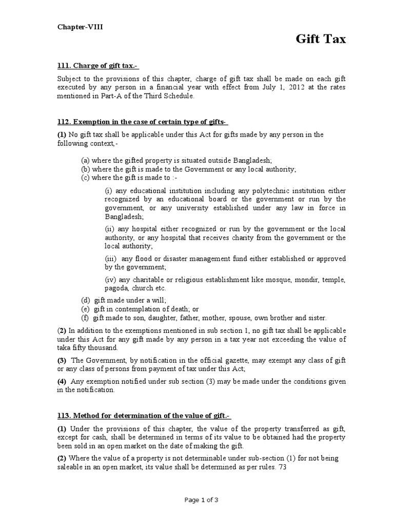 Gift Tax | PDF | Taxes | Tax Exemption
