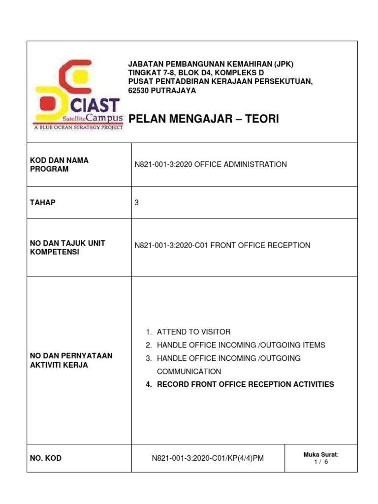Lesson Plan (Teori) 4 | PDF