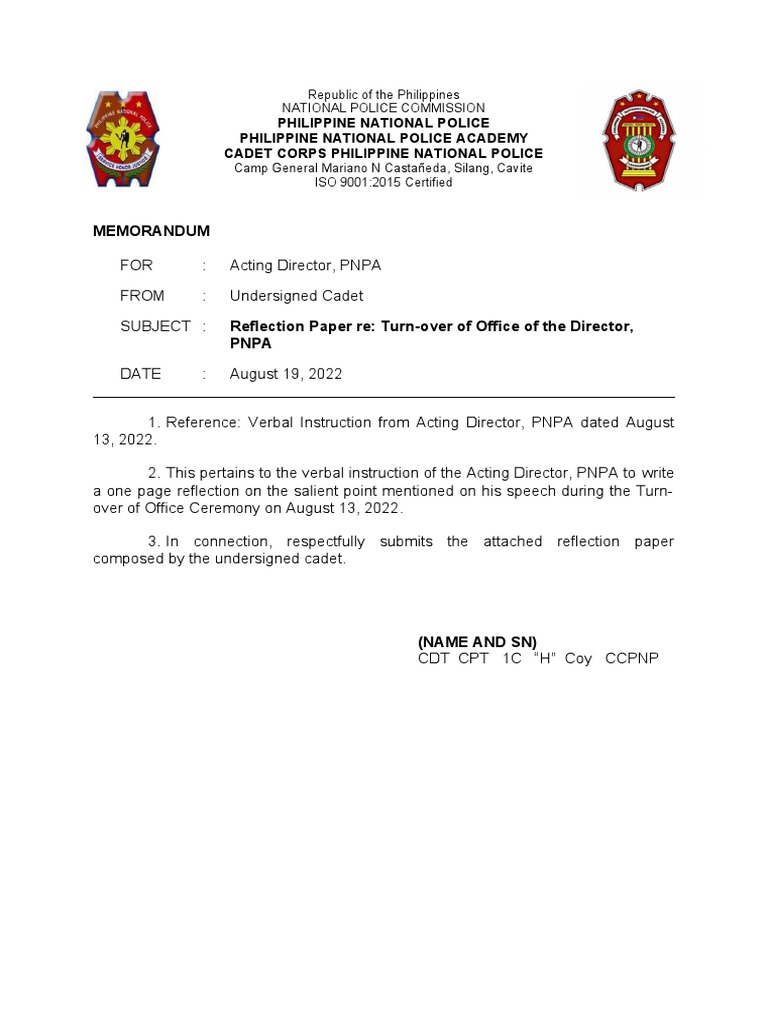 NEW FORMAT Reflection Paper DPNPA | PDF