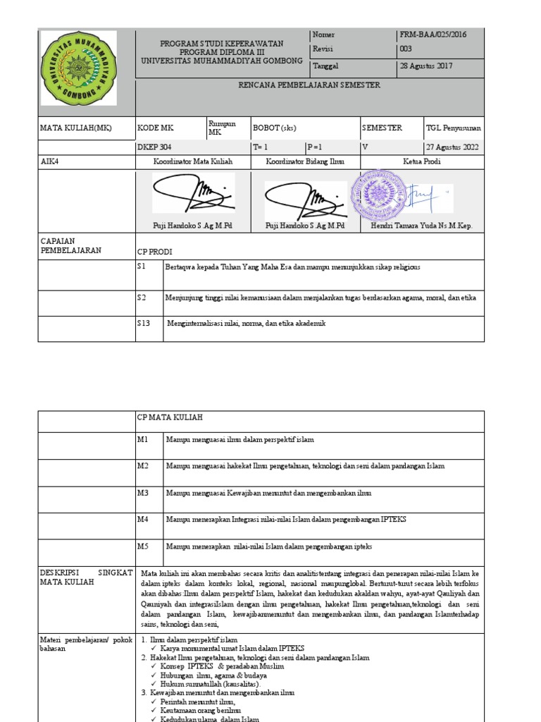 Rps Aik 4 DII Kep 2022 | PDF