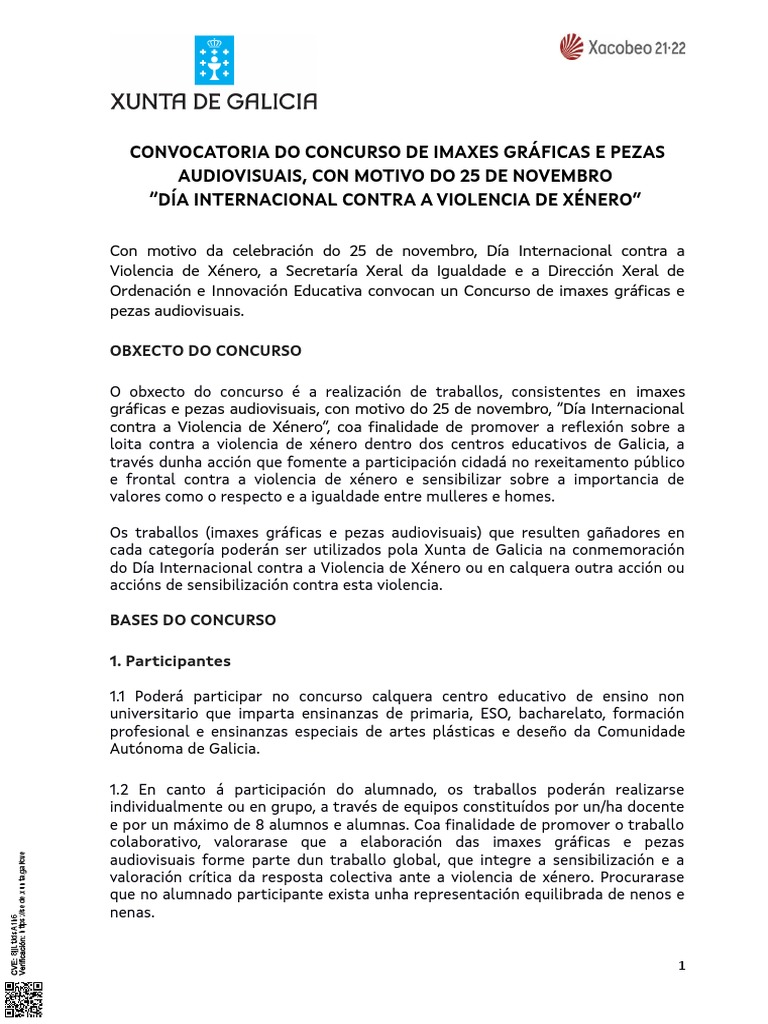 Bases Concurso 25n 2022 | PDF