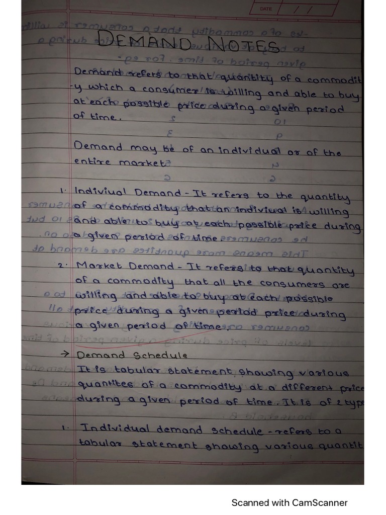 Demand Notes | PDF