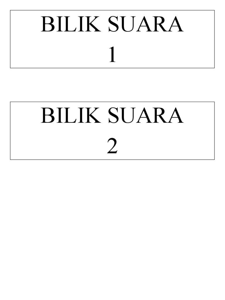 Bilik Suara | PDF