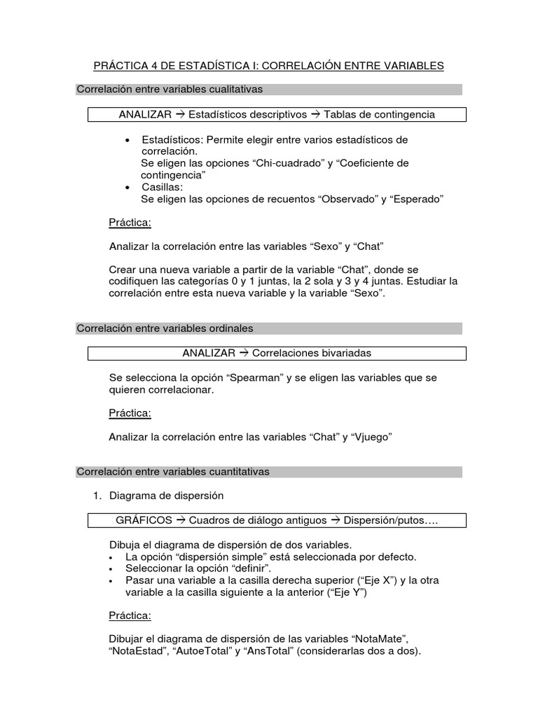 Practica 4 SPSS | PDF | Estadísticas | Spss