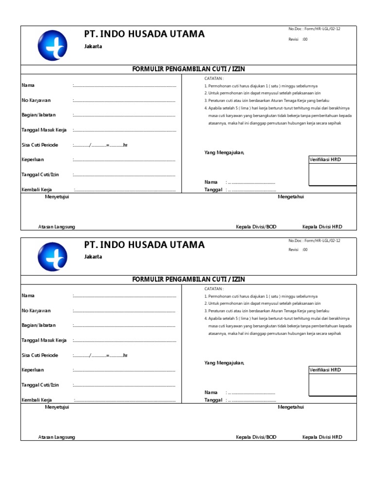 Form Cuti | PDF