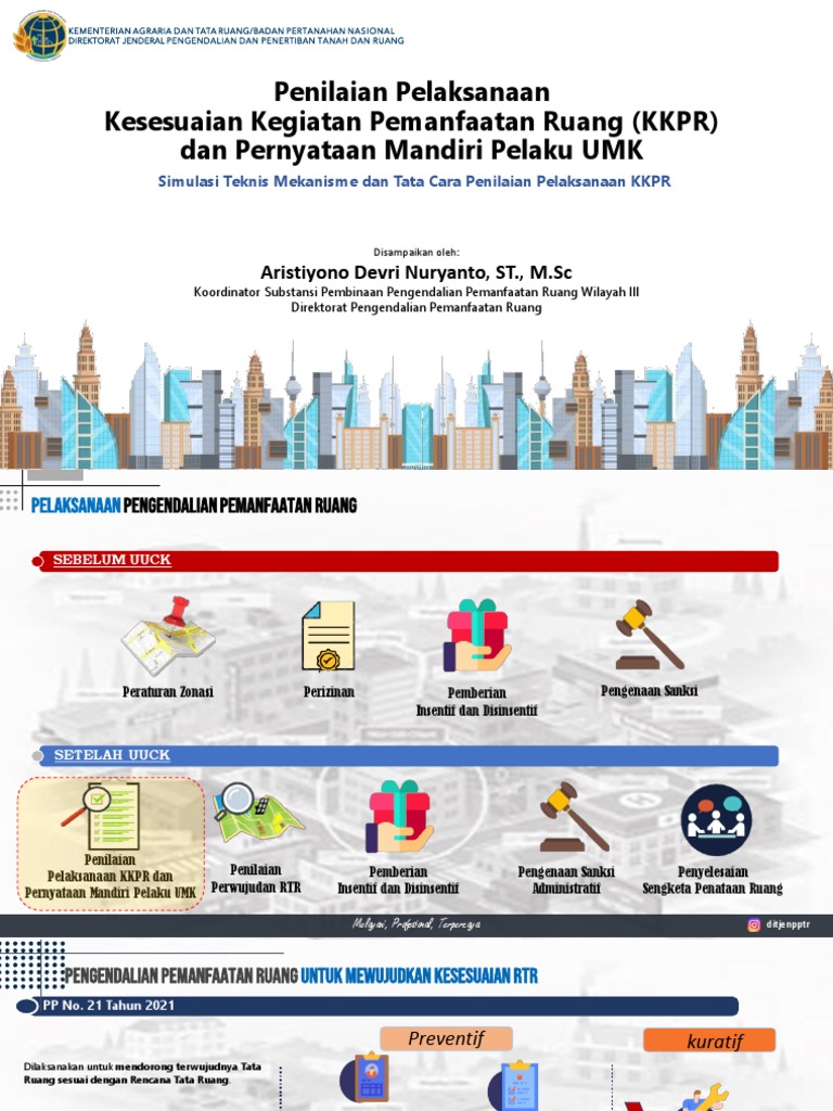 Penilaian Pelaksanaan KKPR - Aristiyono Devri Nuryanto, ST. M.SC | PDF