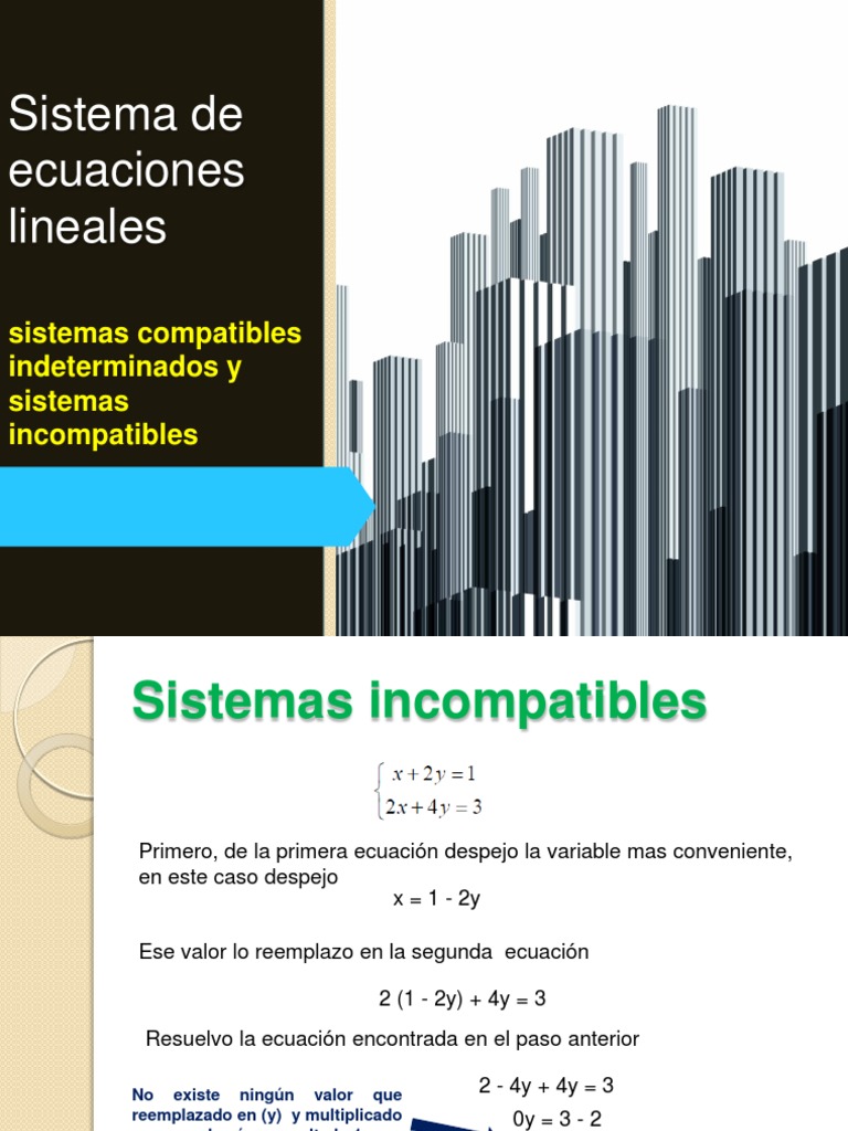 Sistema de Ecuaciones Incompatibles y Compatibles Indeterminados | PDF