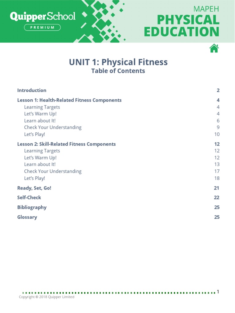 Final - PE 7.1 Physical Fitness, 2 Lessons | PDF | Physical Fitness ...