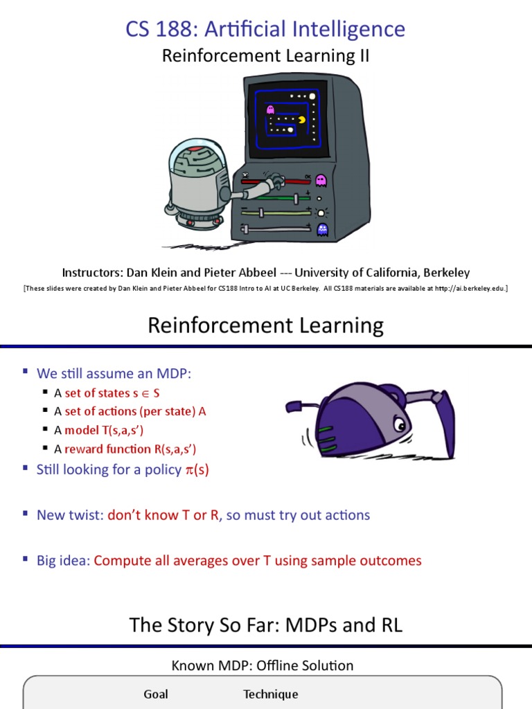 AI 11 Reinforcement Learning II | PDF | Cognition | Applied Mathematics