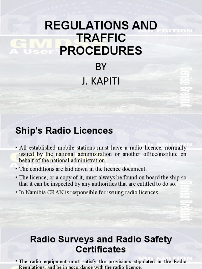 Regulations and Procedures for Radio Communications Onboard Ships: An ...