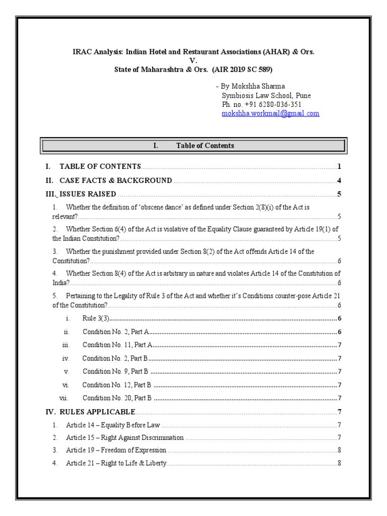 AHAR v. State of Maharashtra | PDF | Supreme Court Of India | U.S. State