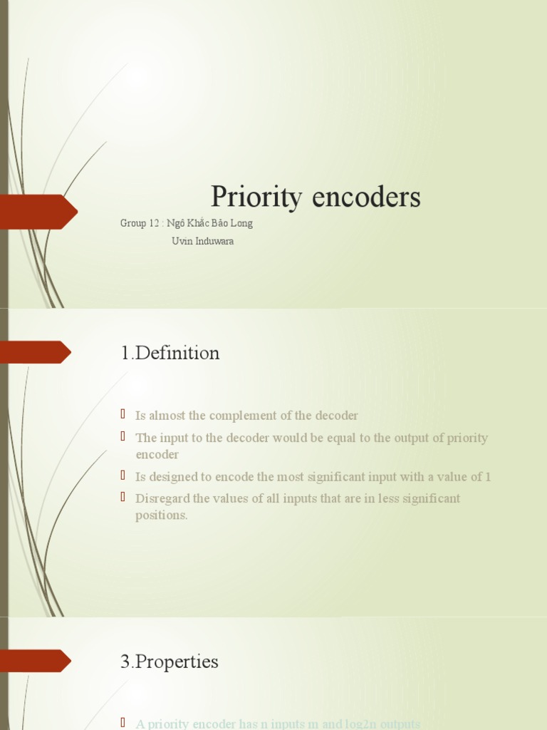 Priority Encoders | PDF