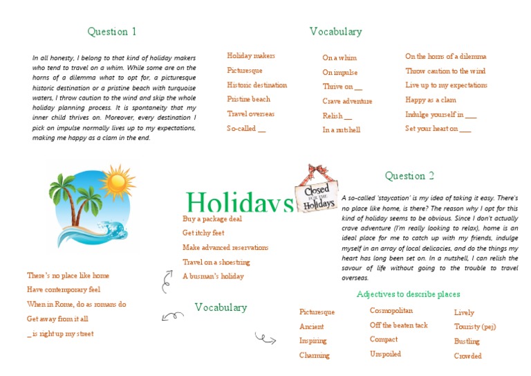 Speaking Holidays | PDF
