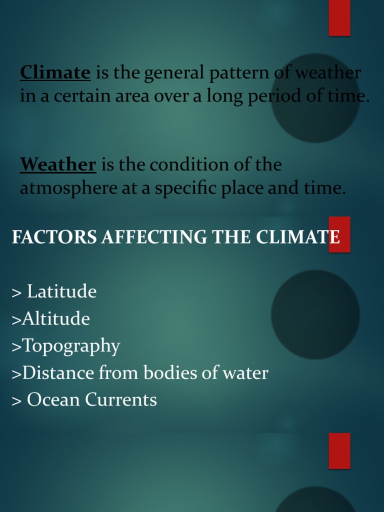 Factors Influencing Climate Patterns | PDF | Atmosphere Of Earth | Climate