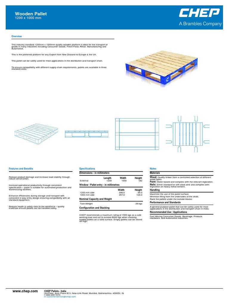 UK Wooden Pallet 1200 X 1000mm | PDF | Pallet | Secondary Sector Of The ...
