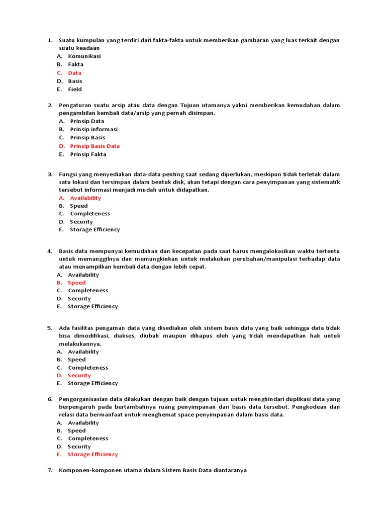 Soal Database (Xi RPL) 2022 | PDF | Komputer | Teknologi & Rekayasa