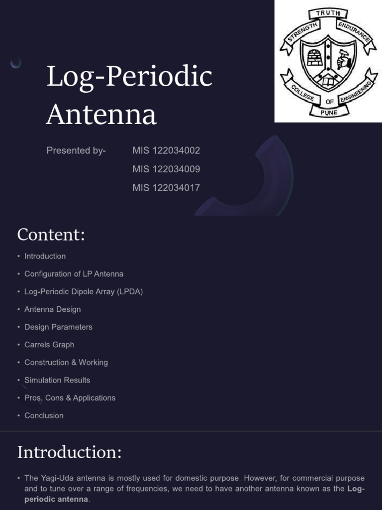 Log-Periodic Antenna Overview and Design | PDF | Antenna (Radio ...