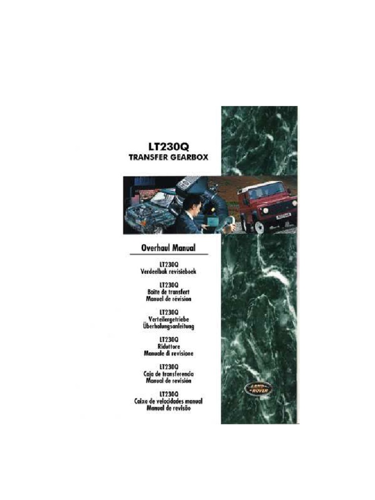 LT230 Transfer Box Manual | PDF | Manual Transmission | Transmission ...