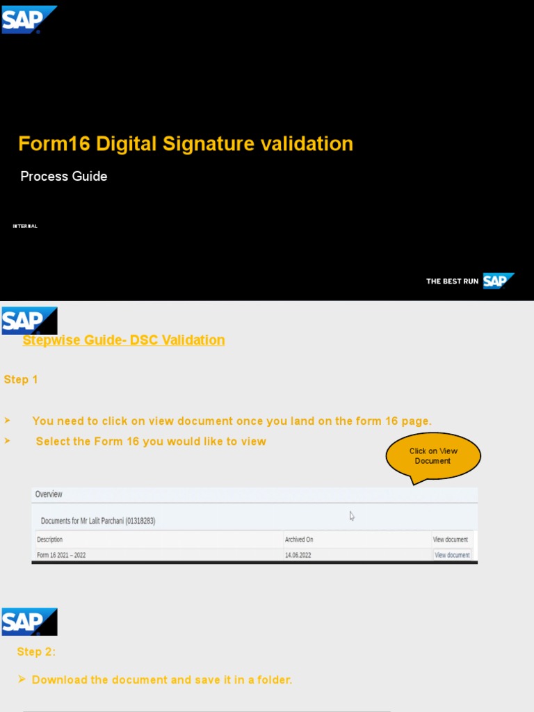 Form 16 - DSC Validation Guide | PDF | Multimedia | Digital Technology Form 16 - DSC Validation Guide | PDF | Multimedia | Digital Technology