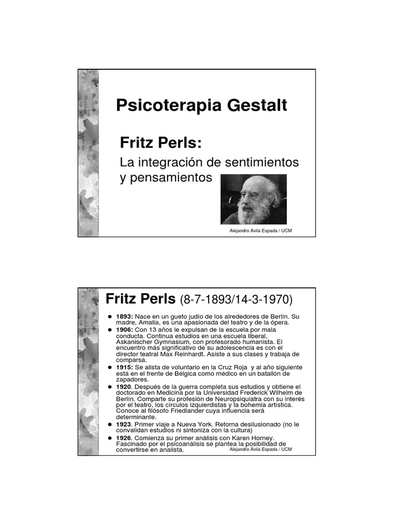 Esquema 04.3e - Psicoterapia Gestalt - Perls | PDF | Terapia Gestalt | Masaje