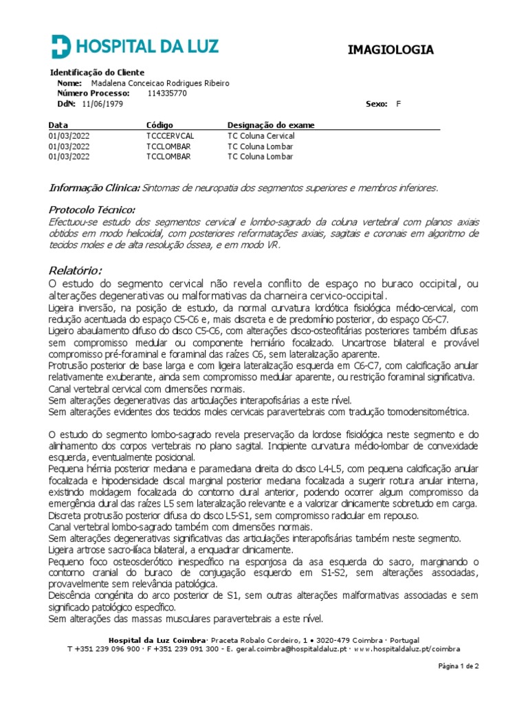 Imagiologia 3 | PDF | Coluna vertebral | Sistema Locomotor