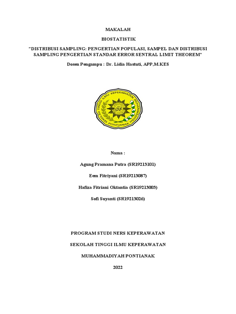 Makalah Kel 2 Biostatistik | PDF | Ilmu Sosial | Pengembangan Diri