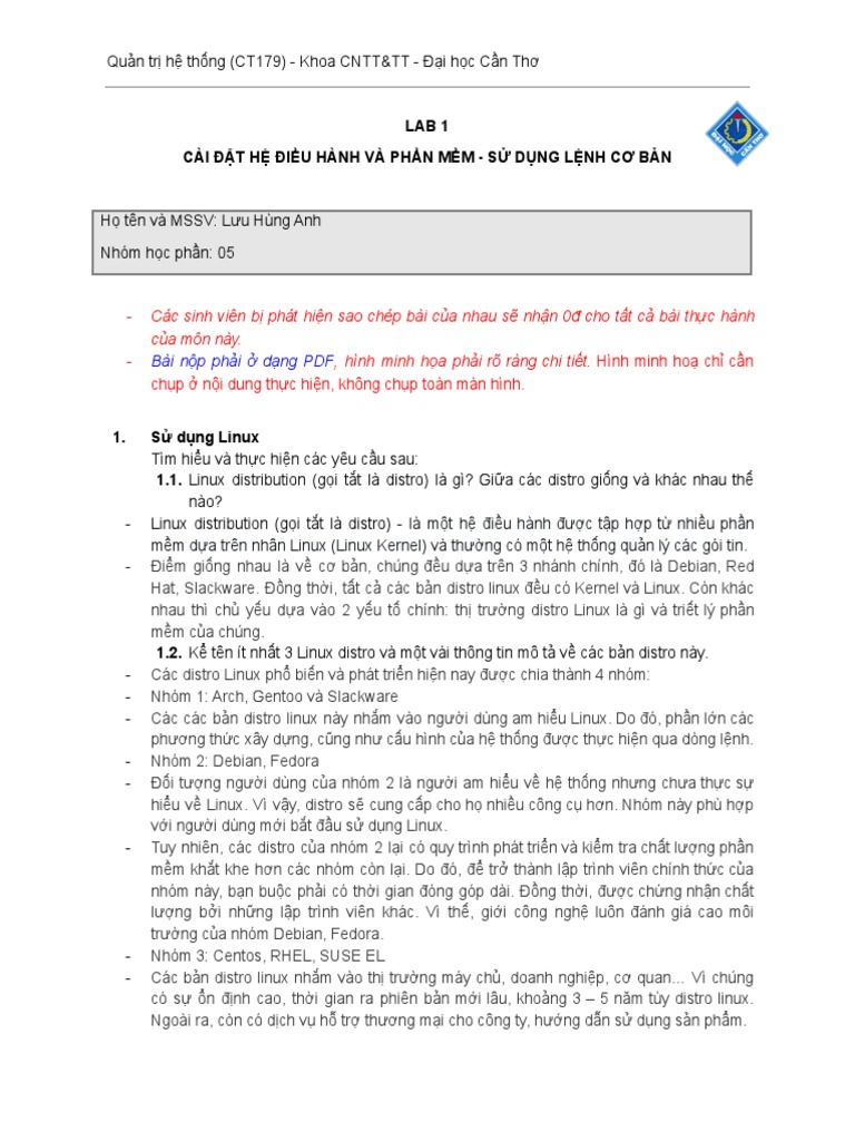 B1909877 QTHT - Lab1 - 01 - 2022 - 2023 | PDF