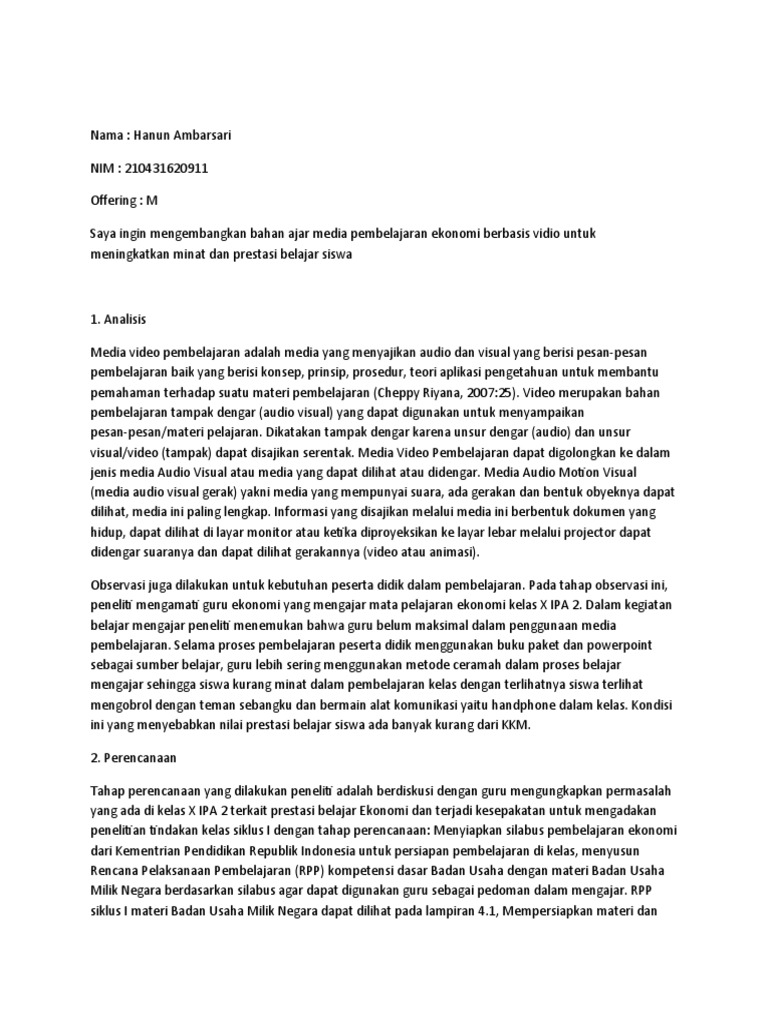 Hanun Ambarsari - Bahan Dan Media | PDF