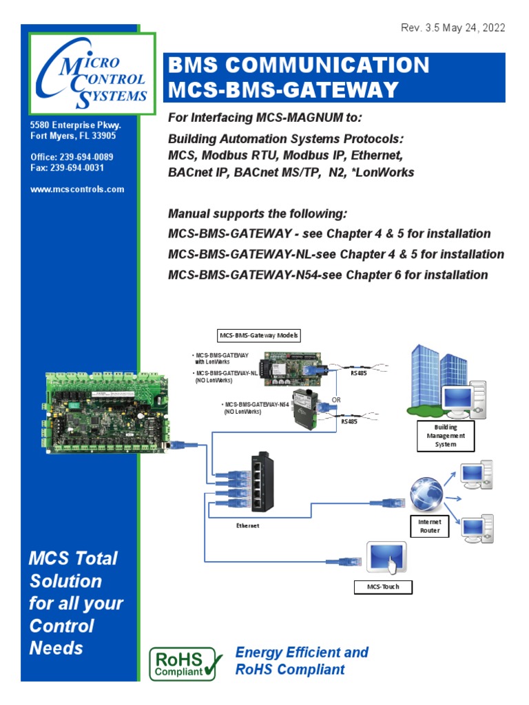 MCS BMS Communication Manual | PDF | Computer Network | Ip Address